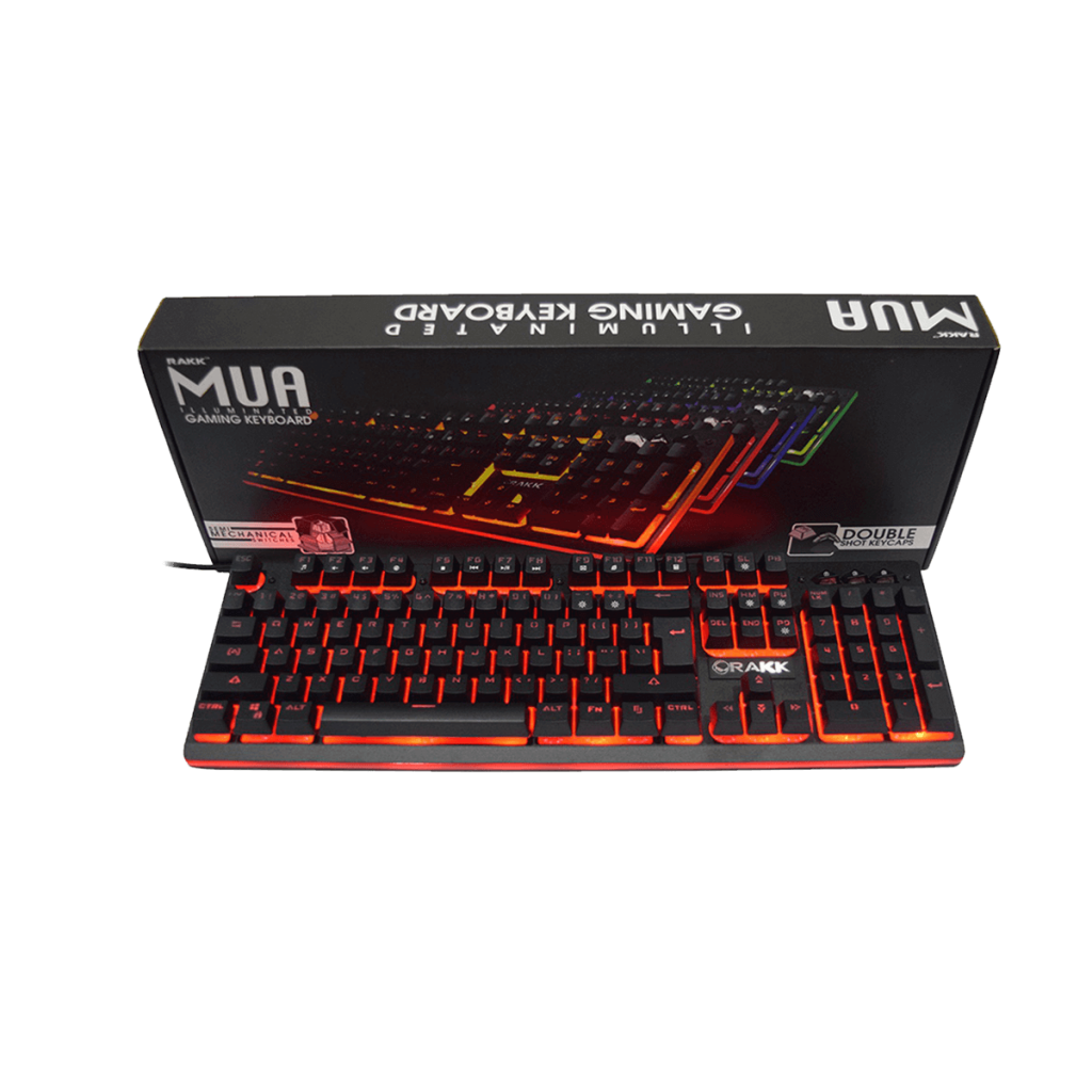 Rakk Mua Illuminated Plunger Gaming Keyboard Red - Rakk