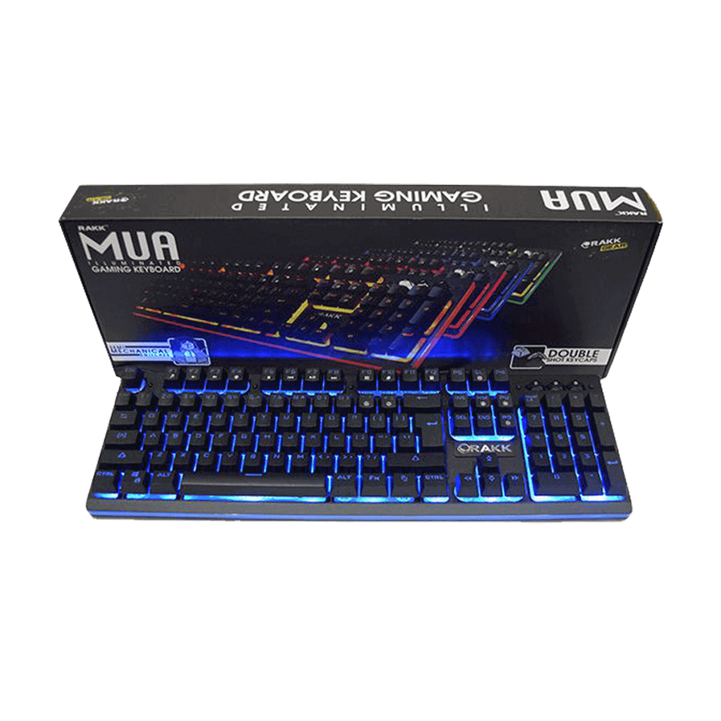 Rakk Mua Illuminated Plunger Gaming Keyboard Blue - Rakk