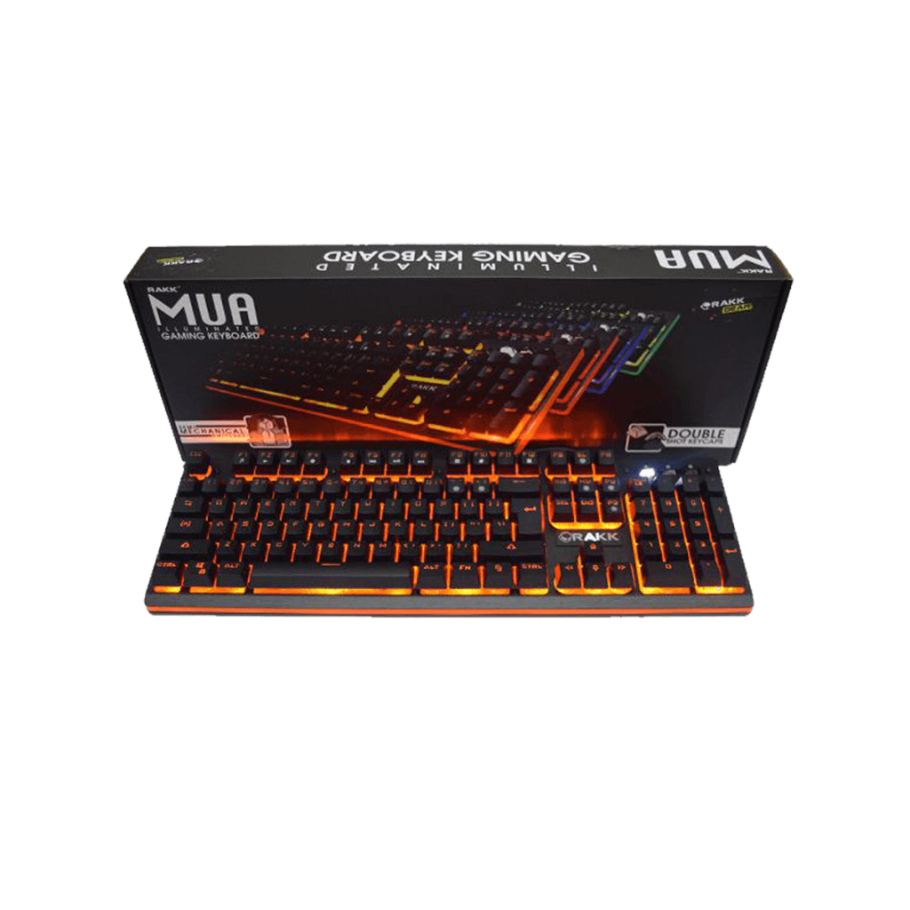 Rakk Mua Illuminated Plunger Gaming Keyboard Orange - Rakk