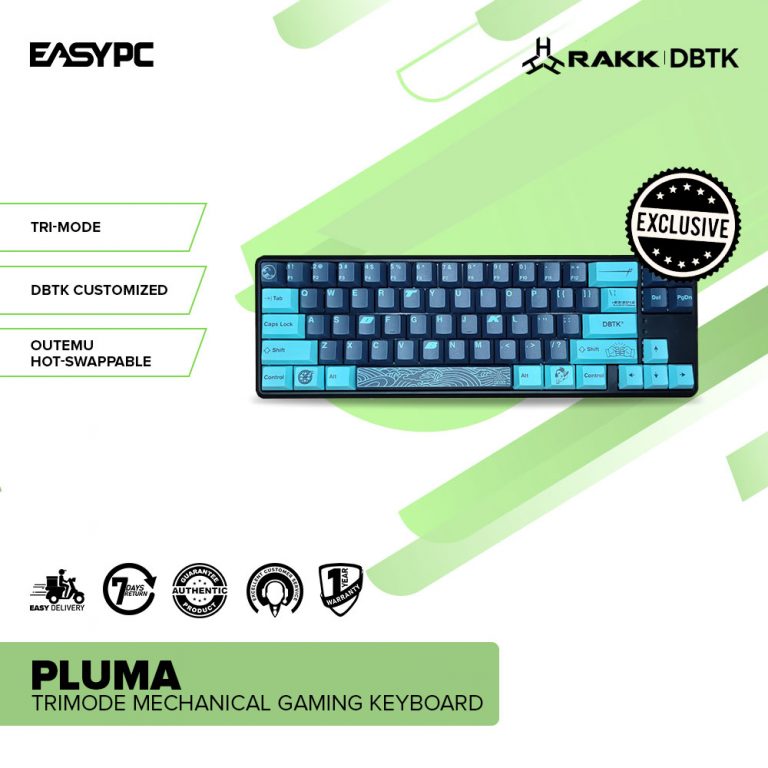 DBTK X RAKK Pluma Trimode Mechanical Gaming Keyboard - Rakk
