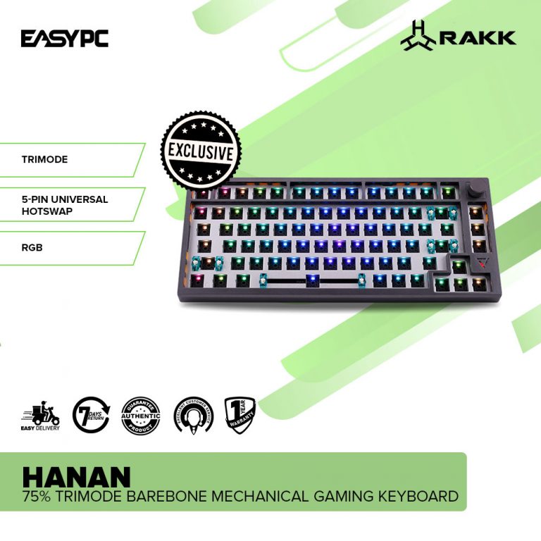 RAKK HANAN 75% Trimode Barebone Mechanical Gaming Keyboard + RAKK ...