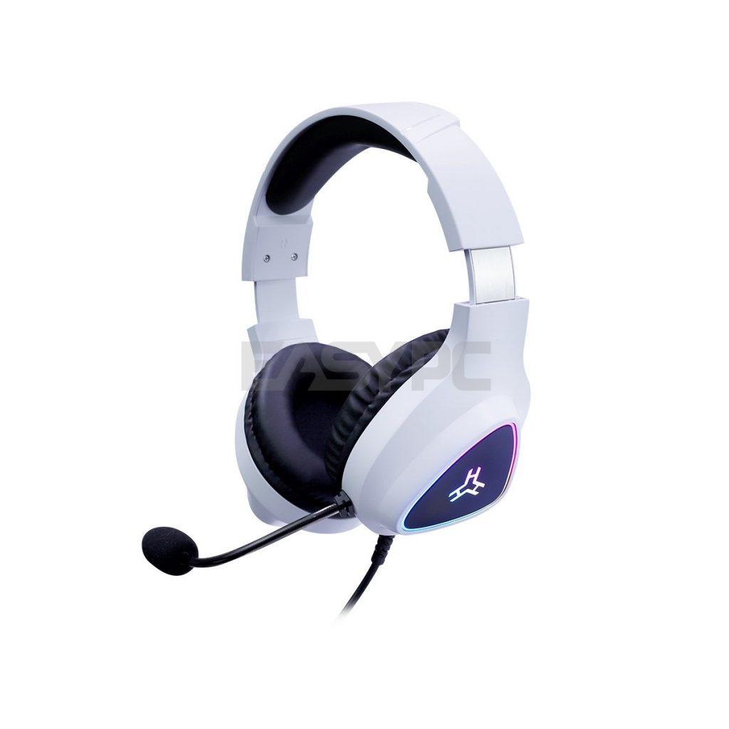 RAKK HUNI Wired RGB Black and White Gaming Headset - Rakk