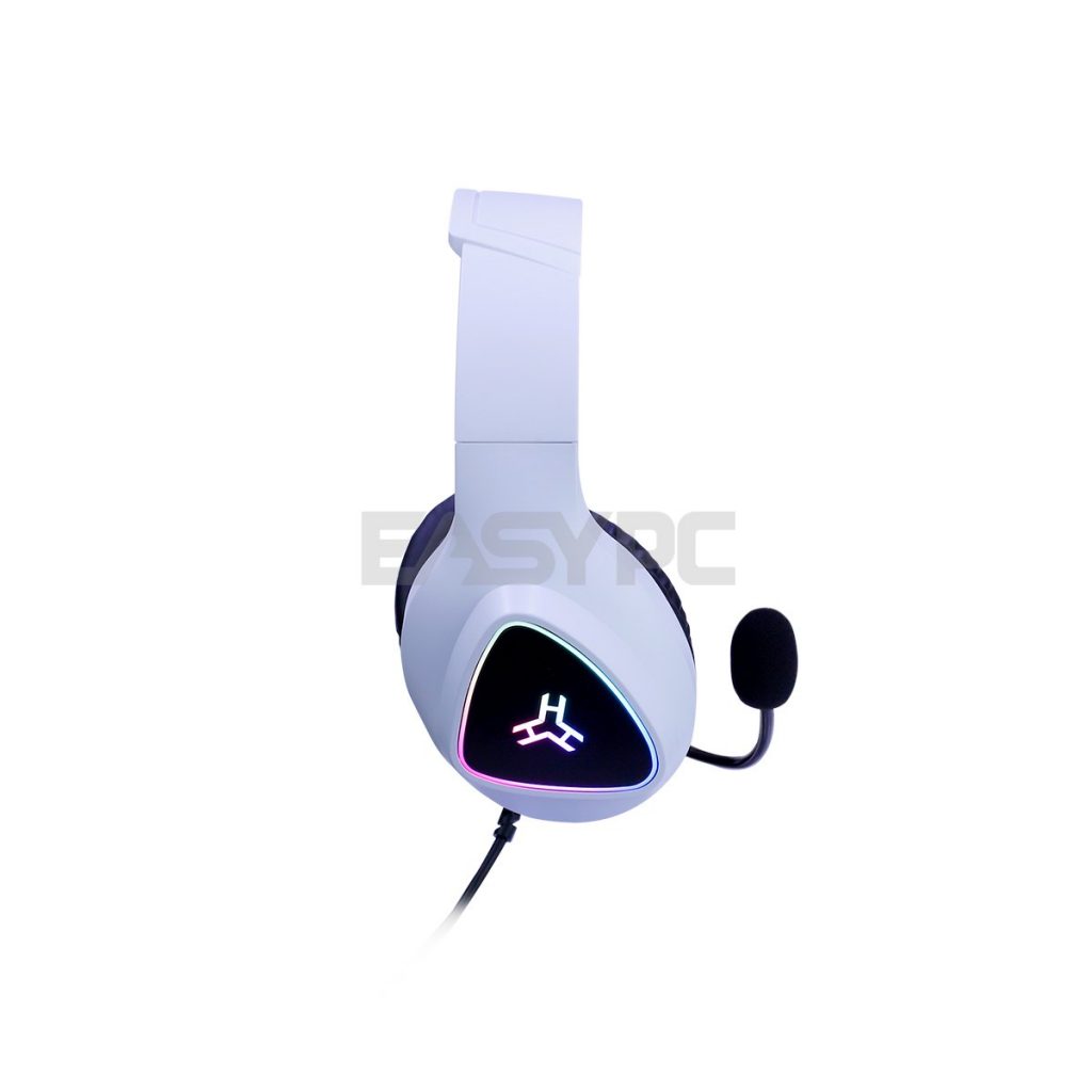 RAKK HUNI Wired RGB Black and White Gaming Headset - Rakk
