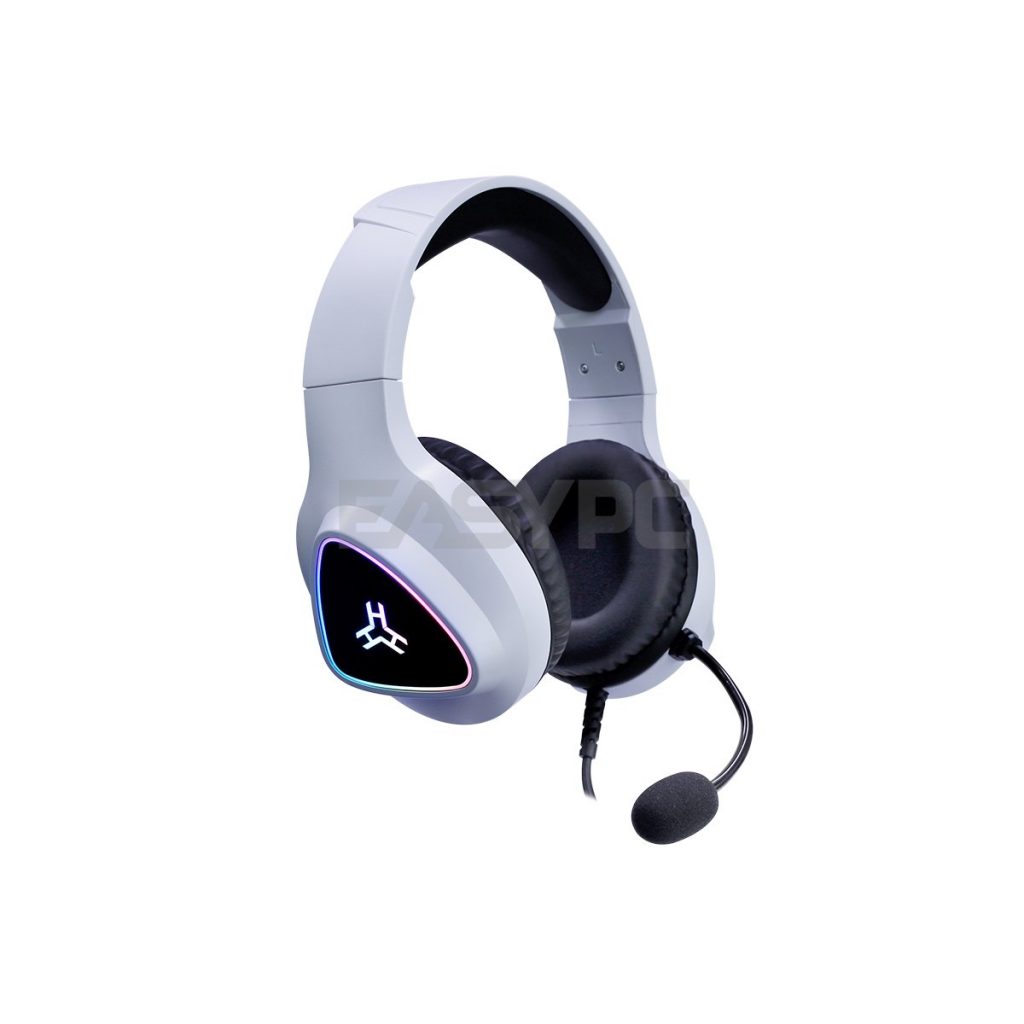 RAKK HUNI Wired RGB Black and White Gaming Headset - Rakk