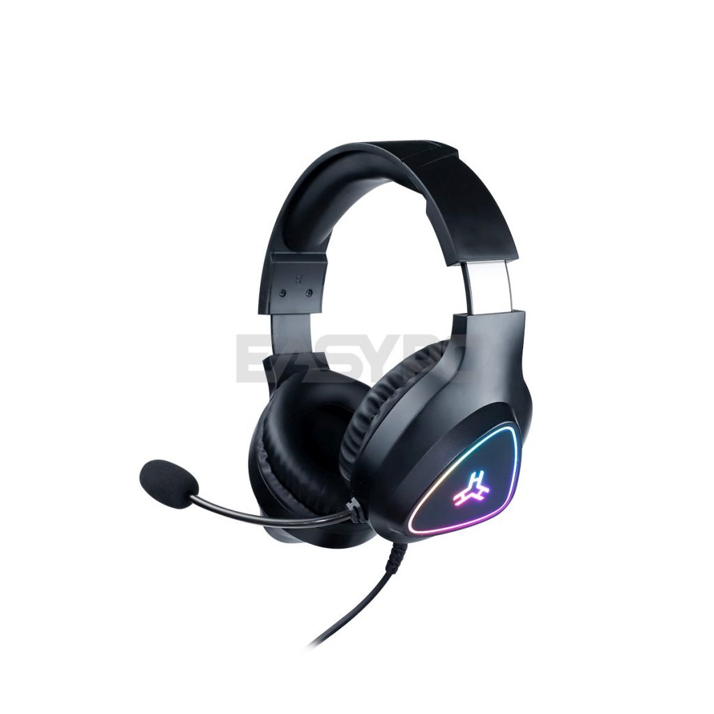 RAKK HUNI Wired RGB Black and White Gaming Headset - Rakk