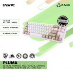 RAKK Pluma and Trimode 68 Keys RGB White and Black Wireless Bluetooth 5 ...