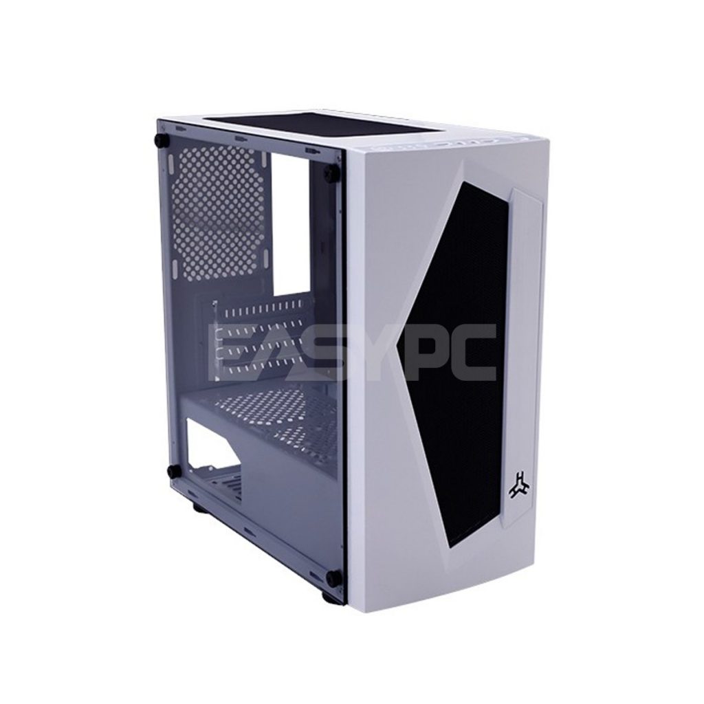 Rakk Anyag Micro Atx Tempered Glass Frost White and Anyag Black Gaming ...