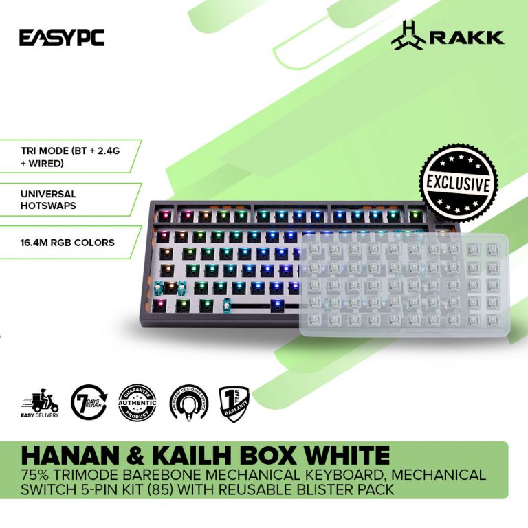 RAKK HANAN 75% Trimode Barebone Mechanical Gaming Keyboard + RAKK ...