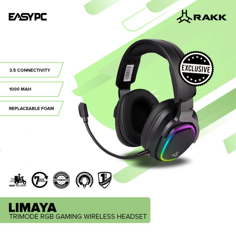 RAKK LIMAYA Trimode RGB Gaming Wireless Headset - Rakk